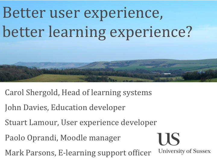 Better user experience; better learning experience? – E-learning team blog