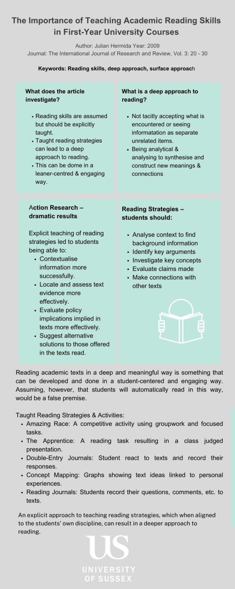 The Importance of Teaching Academic Reading Skills in First-Year ...