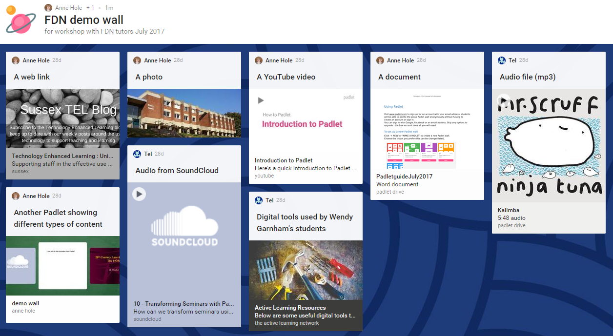 Padlet for collaborative learning. - Technology Enhanced Learning