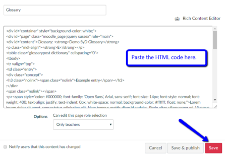 Canvas Know-how 4: Creating a Glossary in Canvas - Educational Enhancement