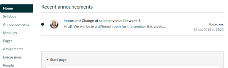 Canvas Know-how 2: Making Use of Announcements - Educational Enhancement
