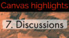 Canvas highlights 7: Discussions - Educational Enhancement