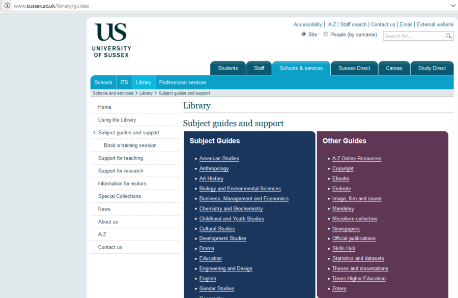 LibrarySubjectGuidesHomepage - Educational Enhancement