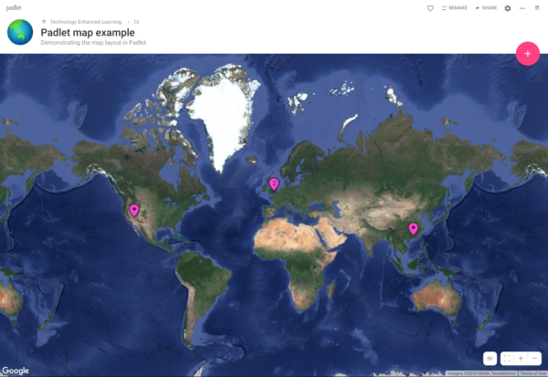 Padlet maps and timelines - Educational Enhancement