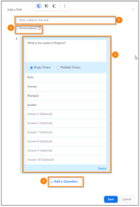 Polling with Zoom - Educational Enhancement